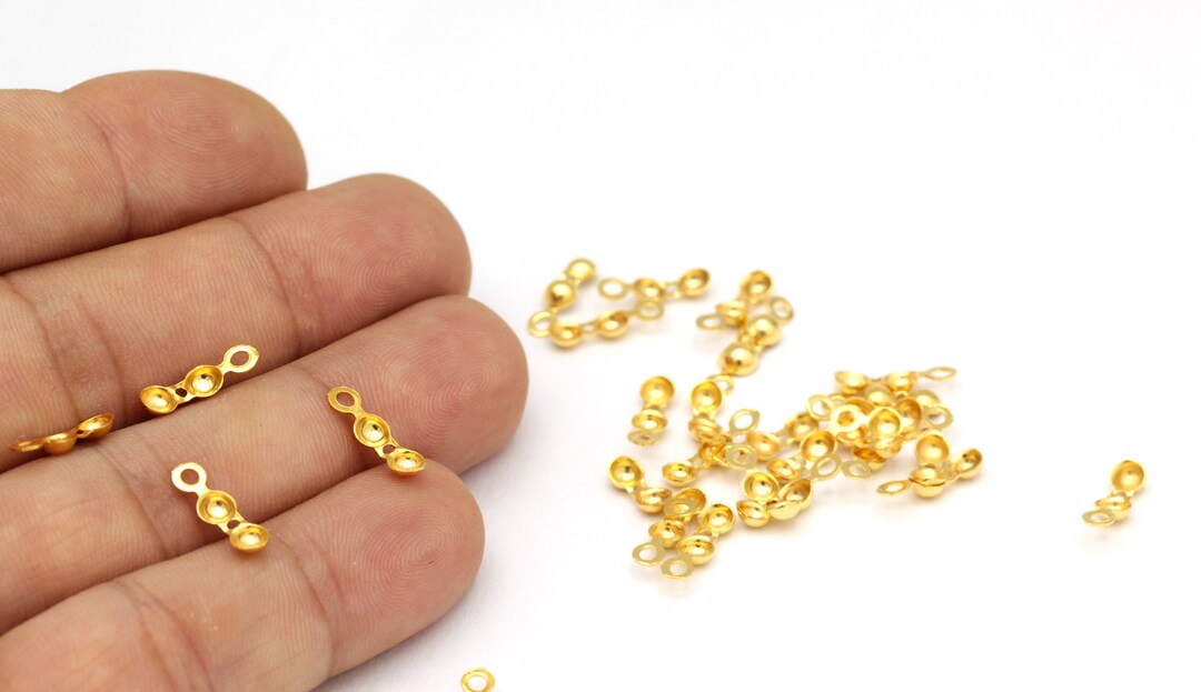 24k Gold Plated Crimp Beads, Crimp, Ball Chain Clasp, Crimps,hain ...