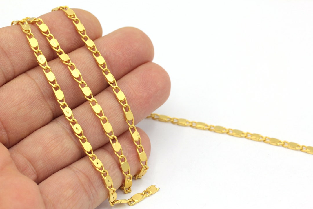 Matt Gold Plated Curb Chain, Curb Choker Chain, Matt Gold Plated ...