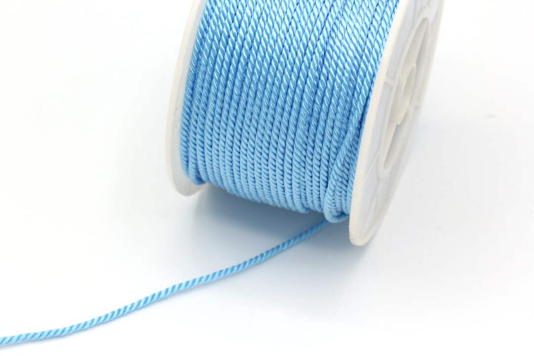 Light Sky Blue Cotton Rope , Cotton Cord, Macreme Cord, Twisted Cord ...