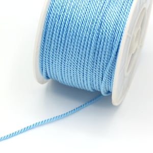 Light Sky Blue Cotton Rope , Cotton Cord, Macreme Cord, Twisted Cord ...