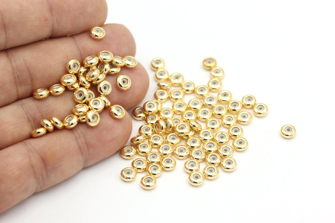 24k Gold Plated Rubber Stopper, 24k Gold Plated Connector, Jewelry ...