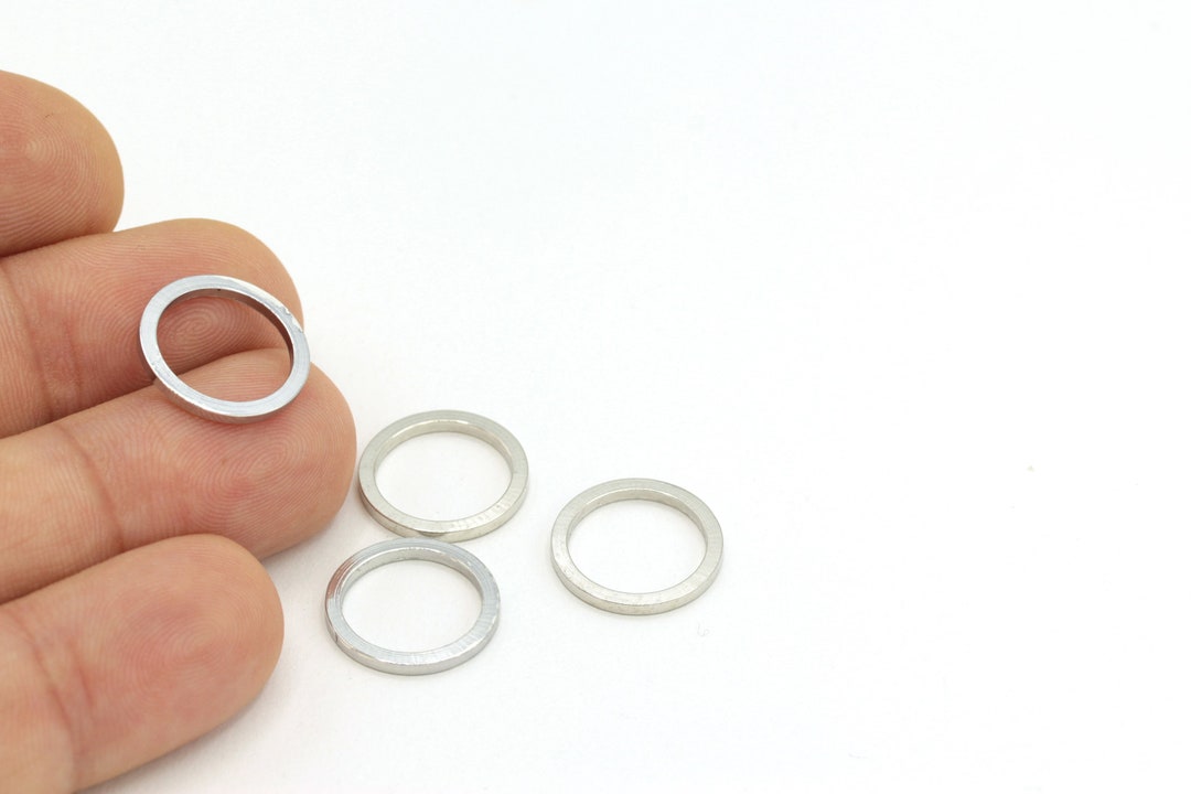 5 Pcs(16mm)silver Closed Ring , Silver Plated Closed Ring, Circle ...
