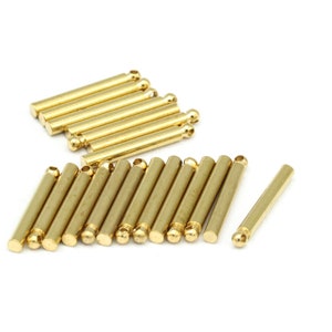 Long Square Bar, Long Bar , Pendant Bar, Connectors,raw Brass Bar ...