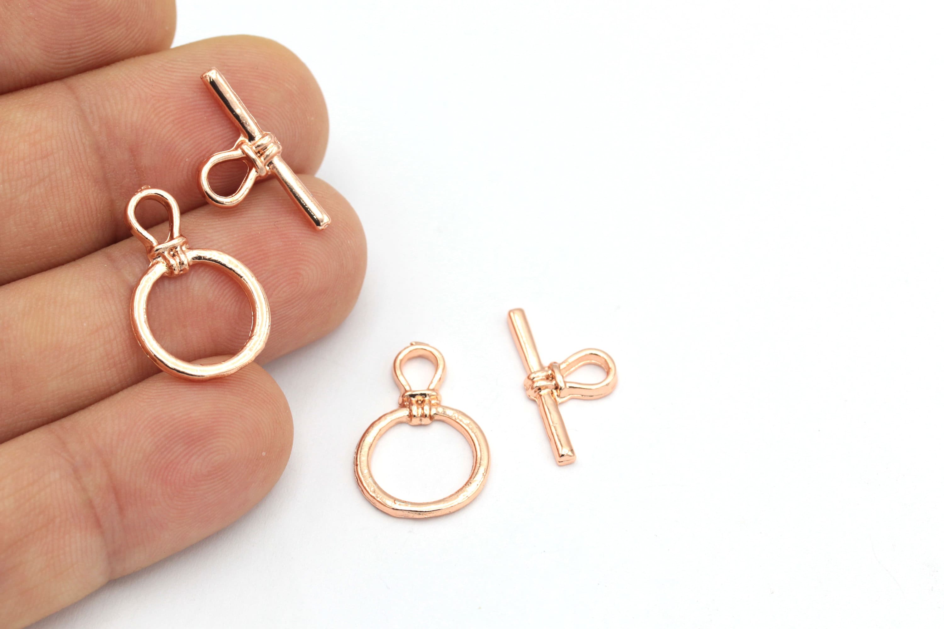 Rose Gold Plated Toggle Clasp T Bar Lock Bracelet Closures - Etsy