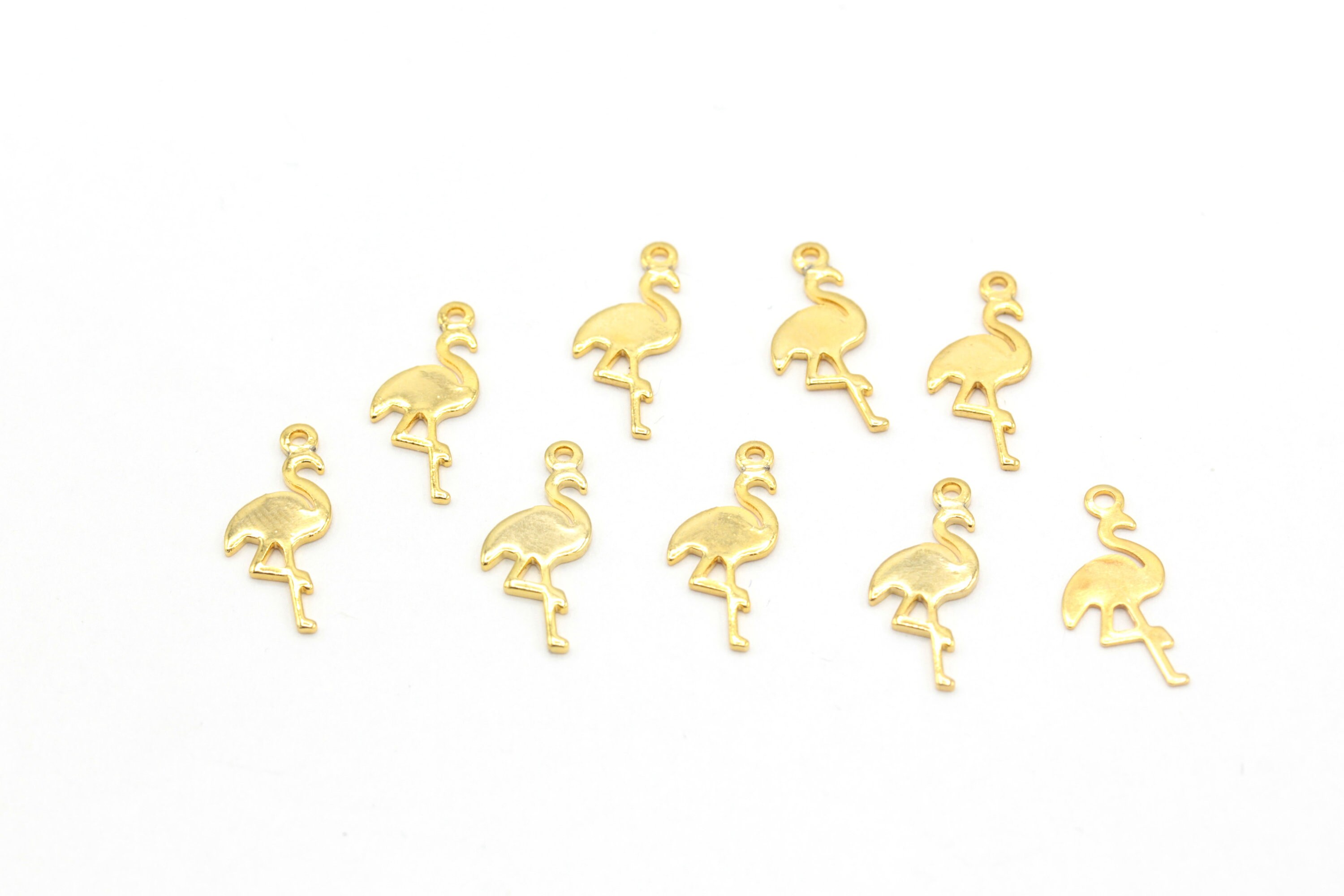 24k Shiny Gold Plated Flamingo Charms Flamingo Bracelet | Etsy