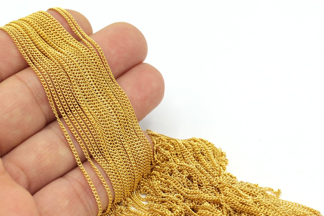 Matt Gold Plated Curb Chains ,matt Gold Plated Chains, Necklace Chain ...