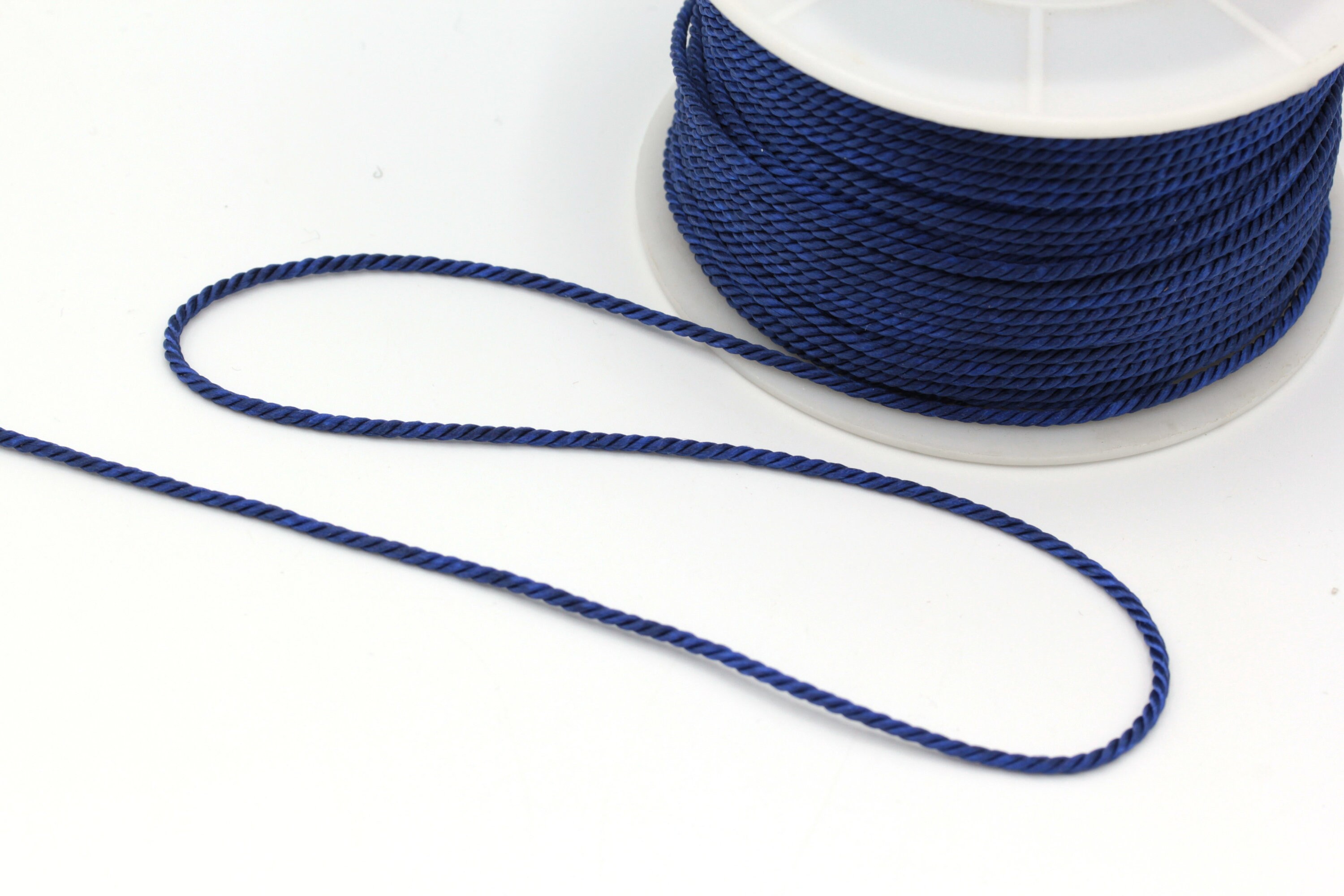 Navy Blue Cotton Rope Cotton Cord Macreme Cord Twisted - Etsy
