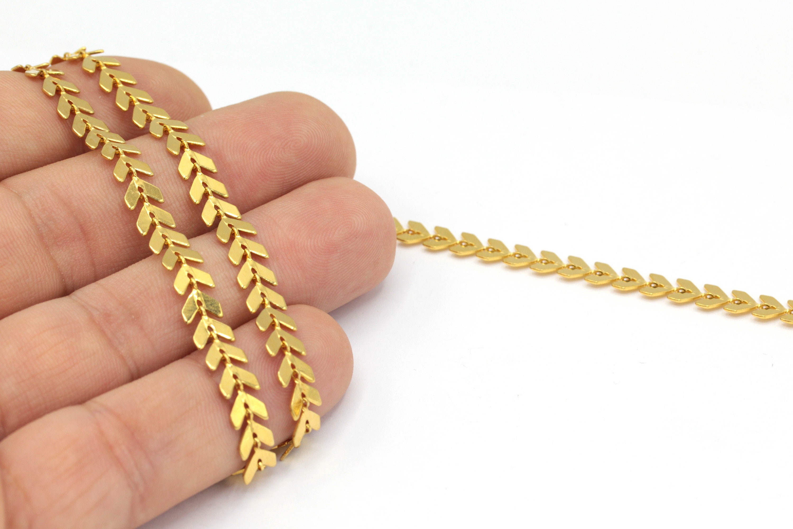 24k Gold Plated Arrow Chains Arrow Chains Chevron Arrow - Etsy
