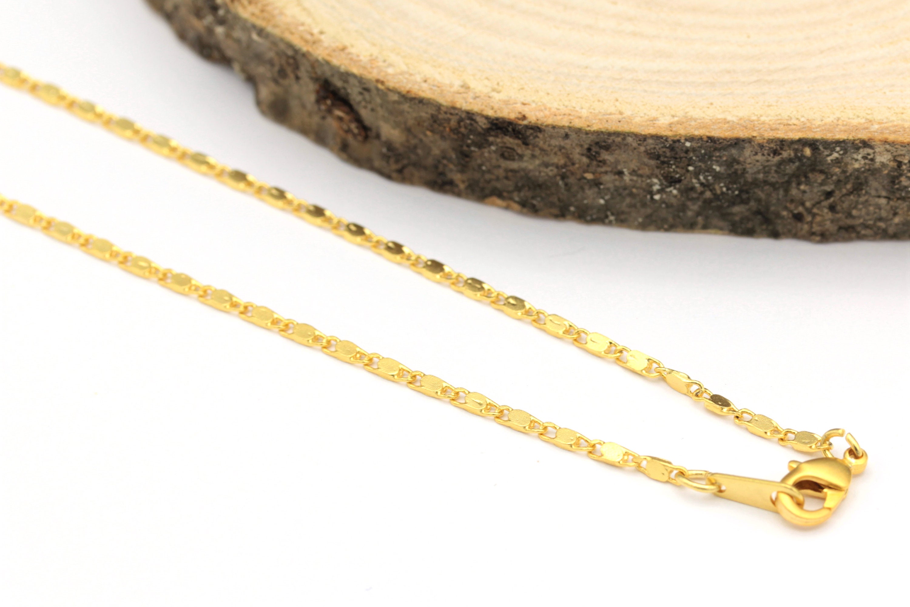 Matt Gold Plated Ready Necklace Chain Matt Gold Plated Bar - Etsy