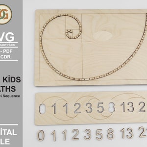 Montessori Fibonacci Kids Math Game - Golden Ratio - Educational Toys ...