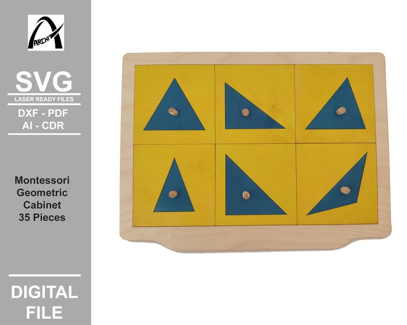 Montessori Geometric Cabinet SVG – Laser Cut Files (digital Download ...