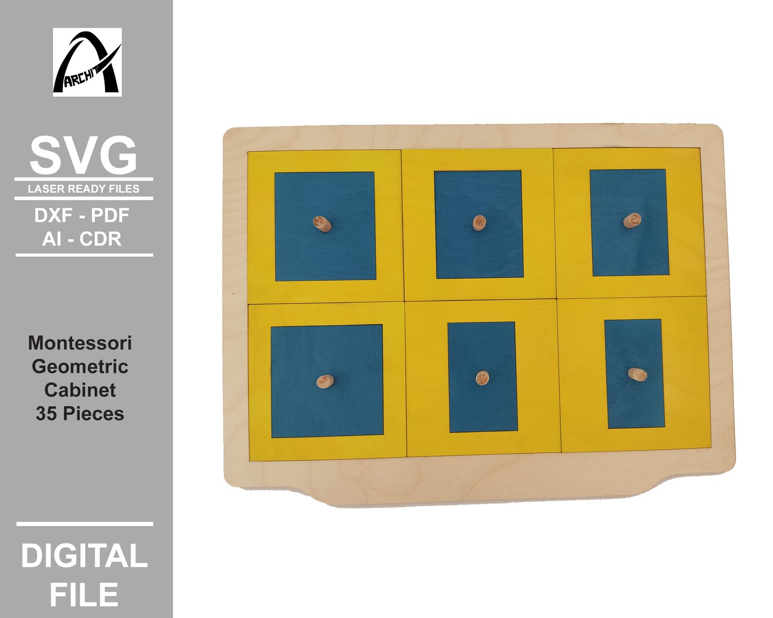 Montessori Geometric Cabinet SVG – Laser Cut Files (digital Download ...