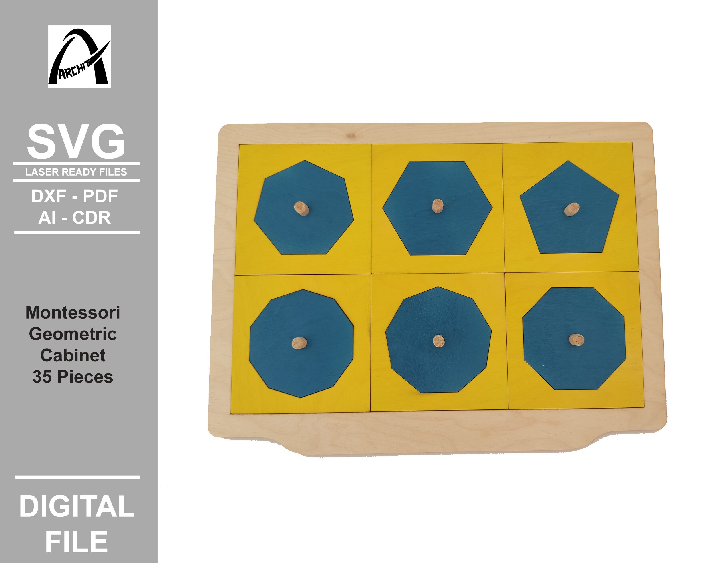 Montessori Geometric Cabinet SVG – Laser Cut Files (digital Download ...
