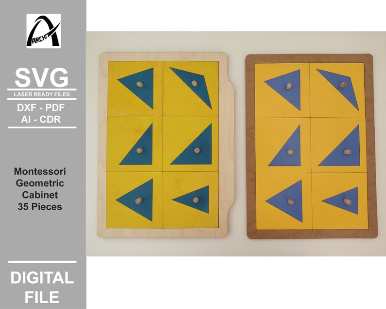 Montessori Geometric Cabinet SVG – Laser Cut Files (digital Download ...