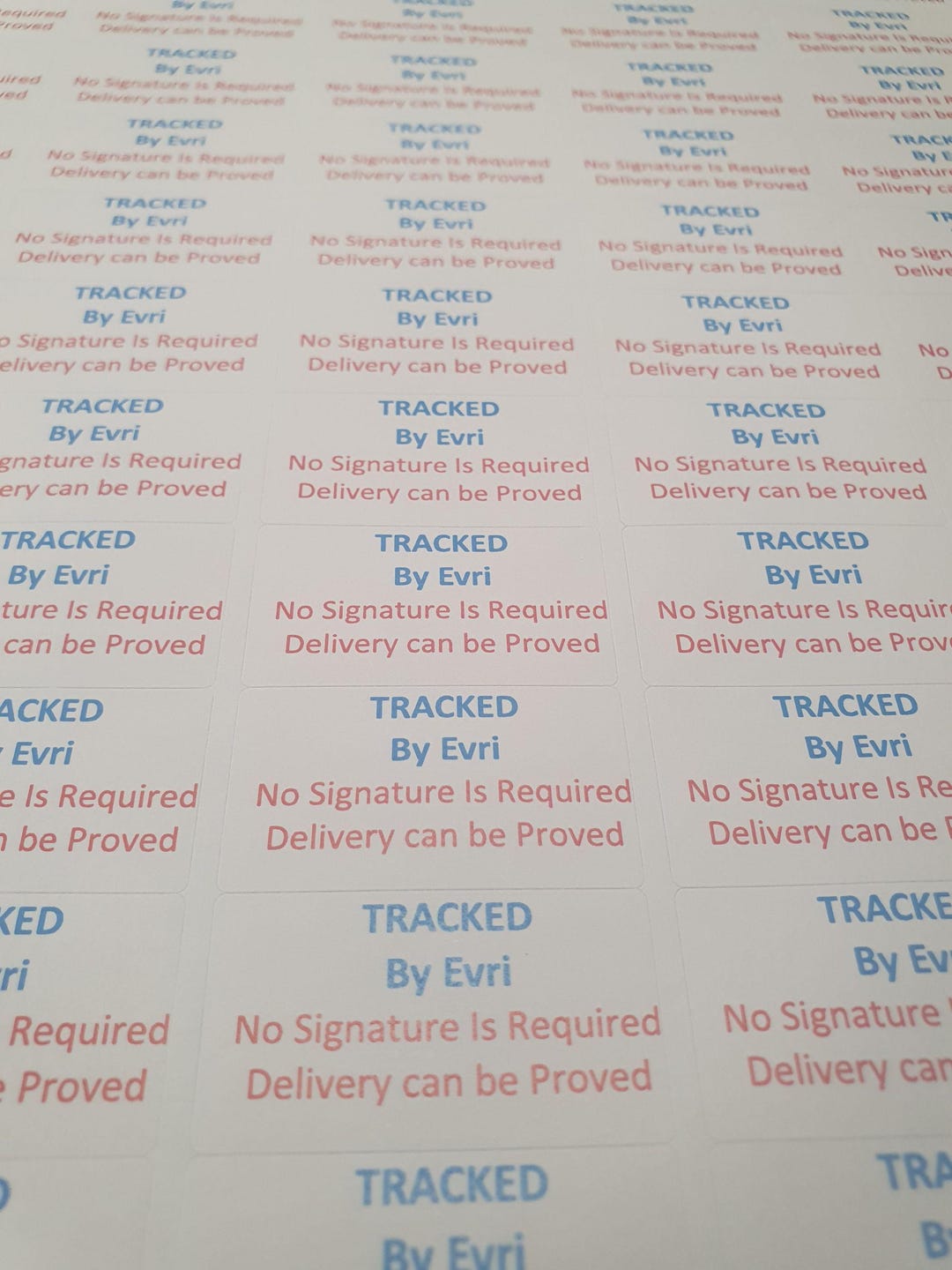 Tracked by Evri Labels per A4 Sheet 38.1mm 21.2mm - Etsy UK