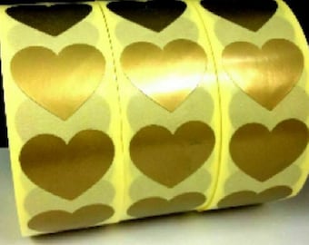Gold Heart Stickers | Etsy UK