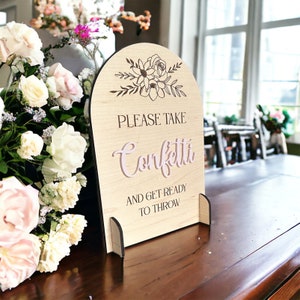 Wedding Arch Sign, Layered Wedding, Confetti Sign, Wedding Guest Petal ...