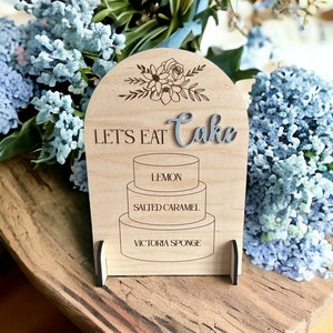 Wedding Layered Arch Sign, Wooden Wedding, Cake Menu Sign, Wedding Cake ...
