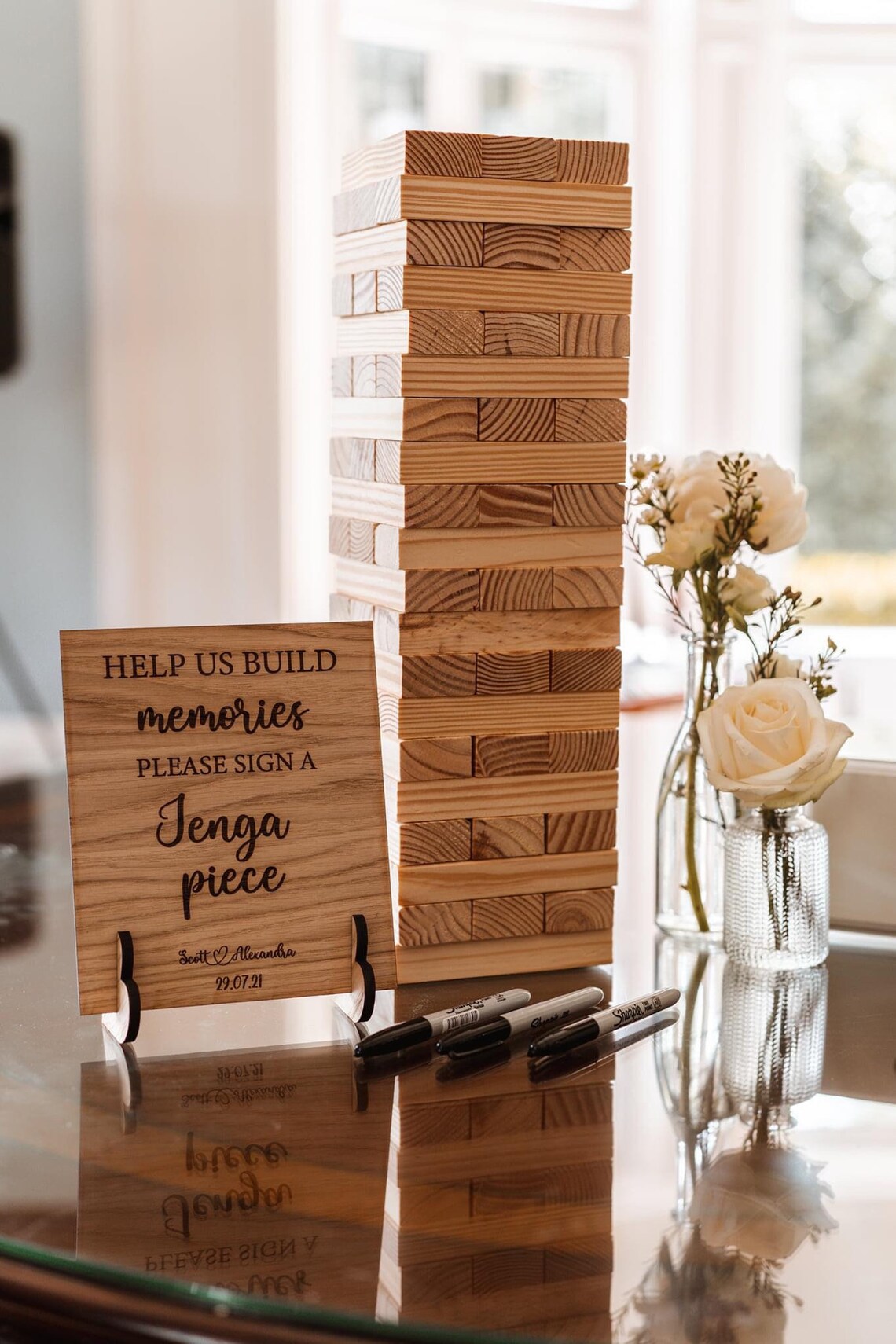 Wedding Sign Oak Wedding Sign Jenga Sign Wedding Jenga - Etsy UK