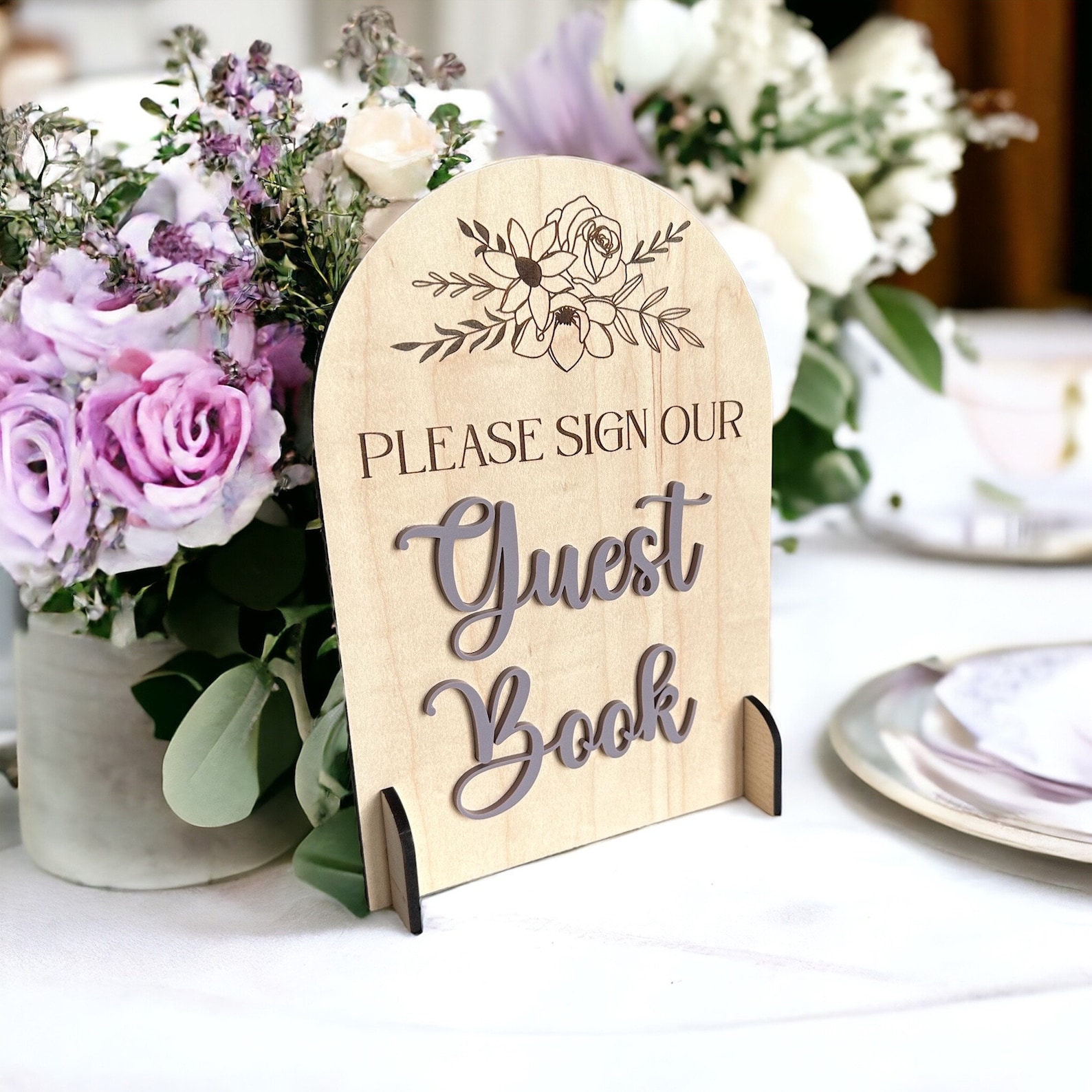 Personalised Arch Wedding Sign, Layered Acrylic Wedding Sign, Wedding ...