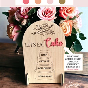 Wedding Layered Arch Sign, Wooden Wedding, Cake Menu Sign, Wedding Cake ...
