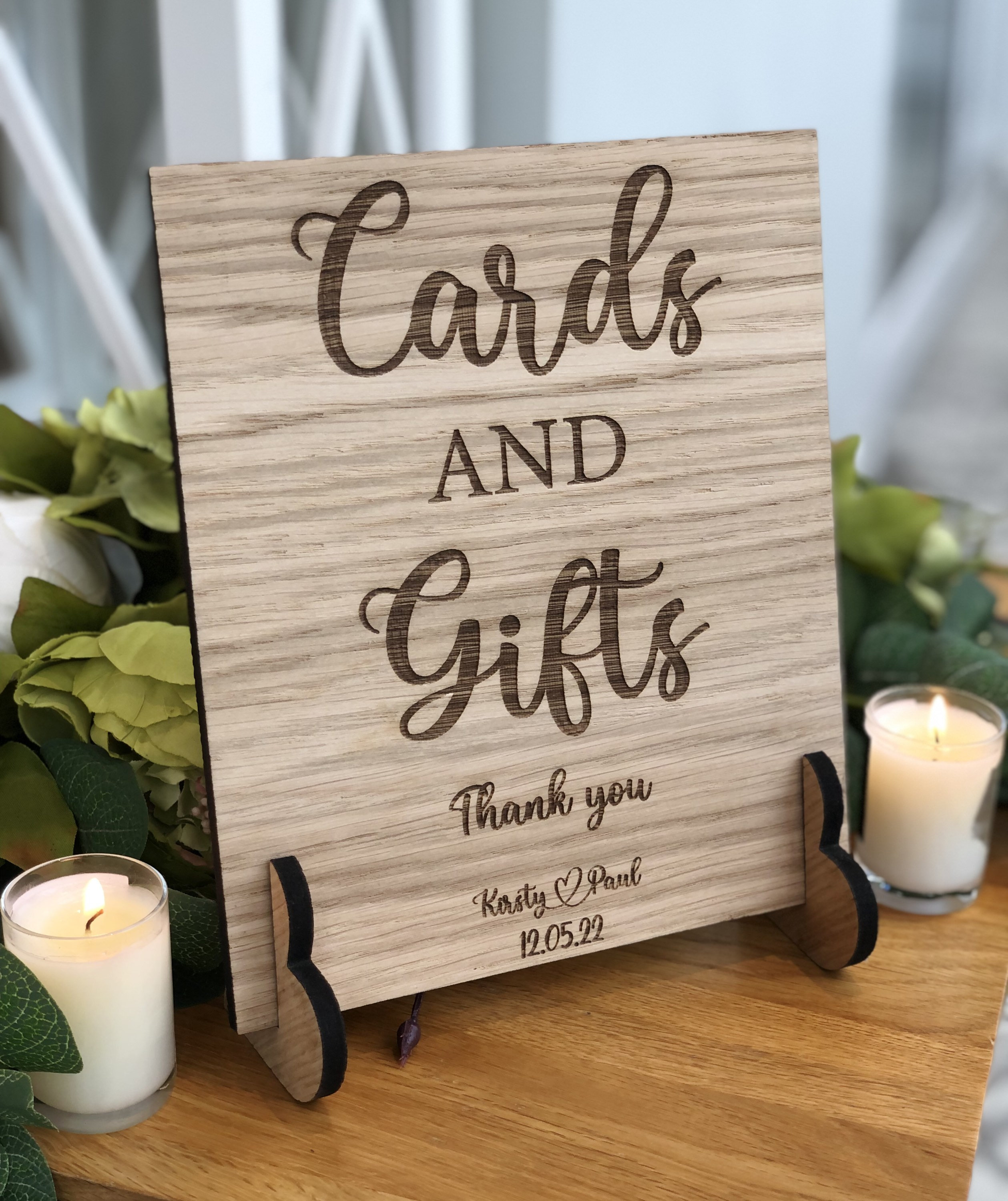 Wedding Sign Oak Wedding Sign Card and Gifts Sign - Etsy UK