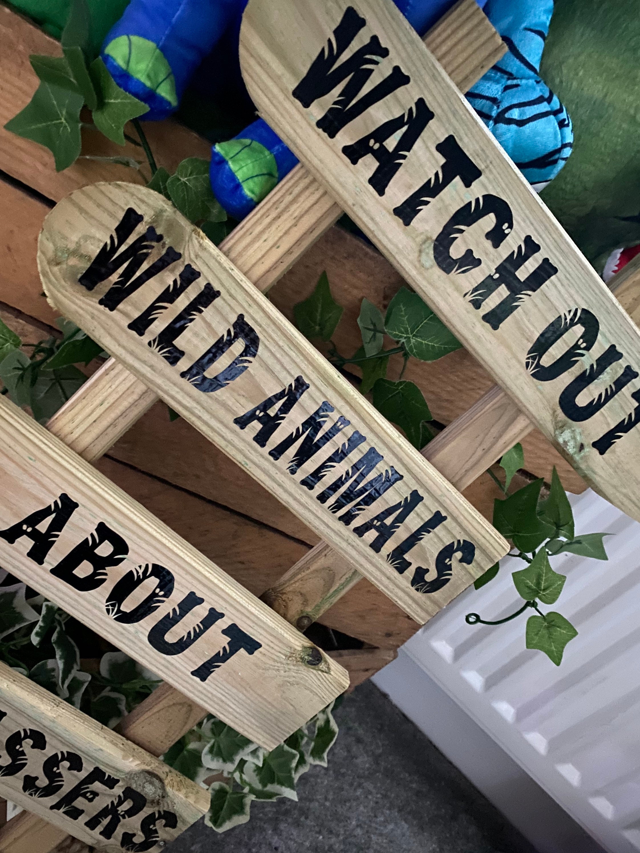 Home Made Wooden Safari Jungle Themed Sign Bedroom Decoration - Etsy UK