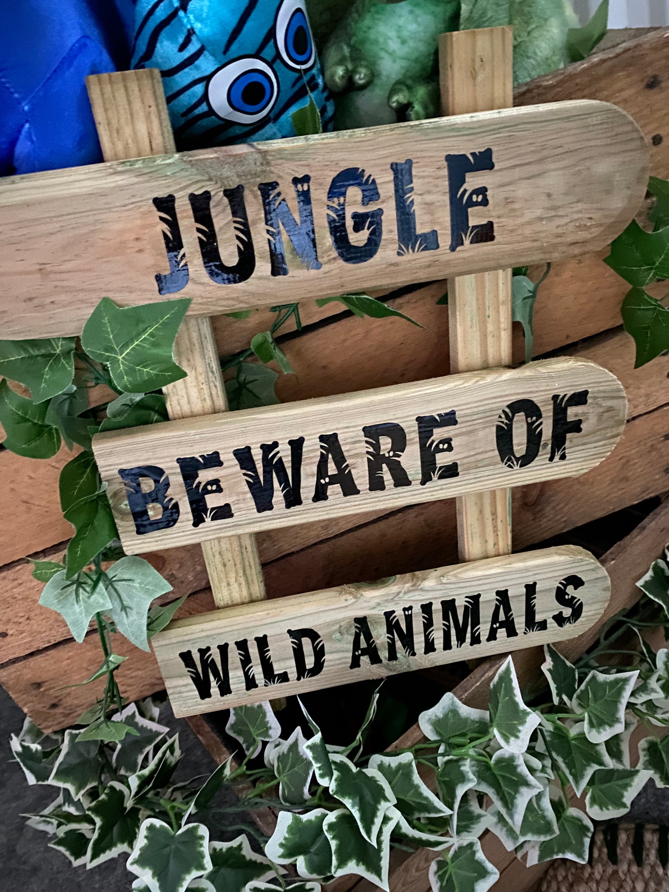 Home Made Wooden Safari Jungle Theme Sign Bedroom Decoration - Etsy