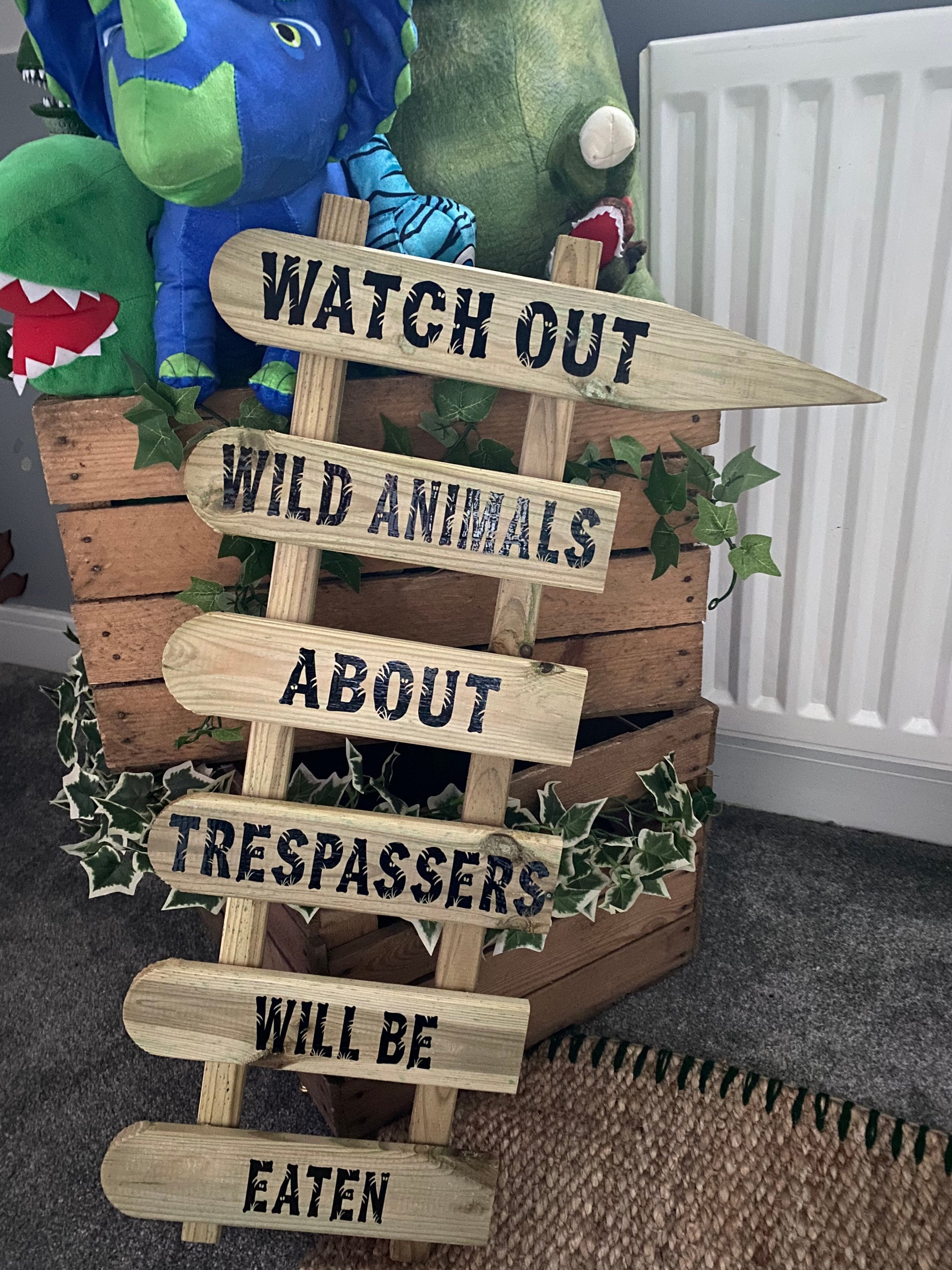 Home Made Wooden Safari Jungle Themed Sign Bedroom Decoration - Etsy UK