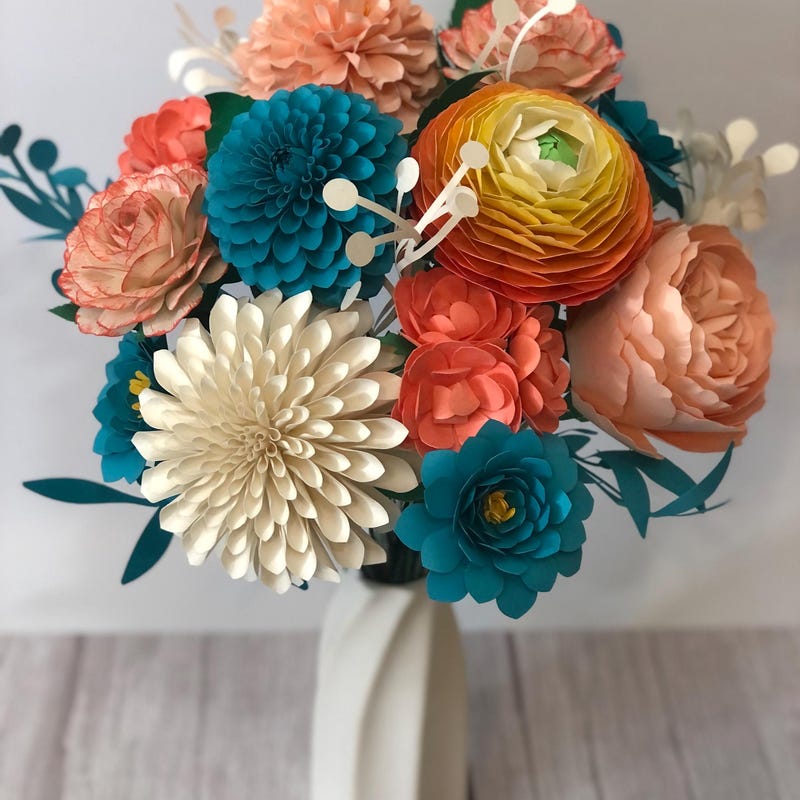 Paper Flower Bouquet - Etsy