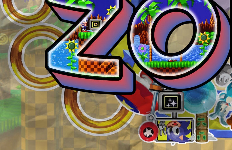 6x4 Sonic the Hedgehog Inspired Destination Mailable Postcard Green ...