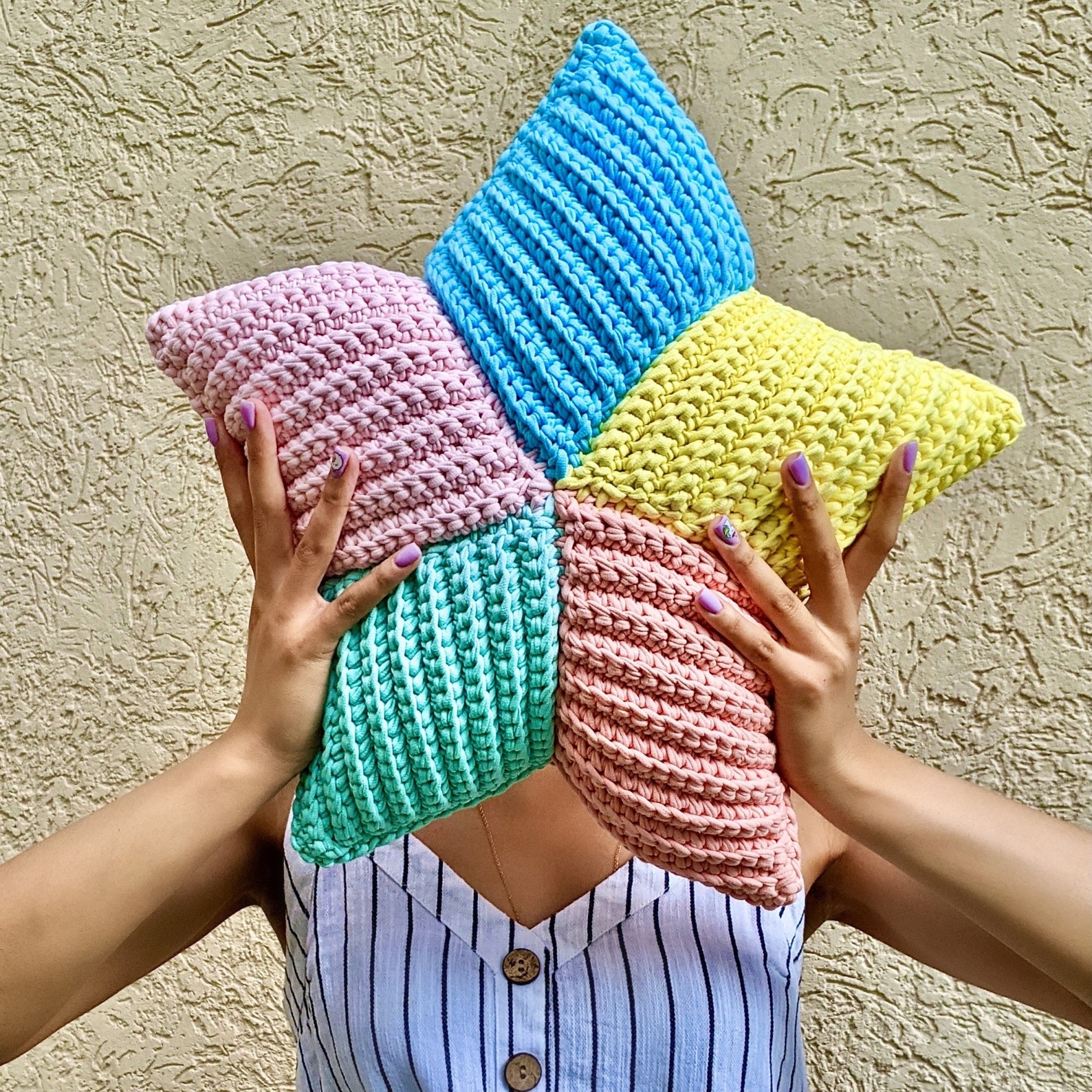 Crocheting Pattern Star Pillow, PDF Digital Pattern for Nursery ...