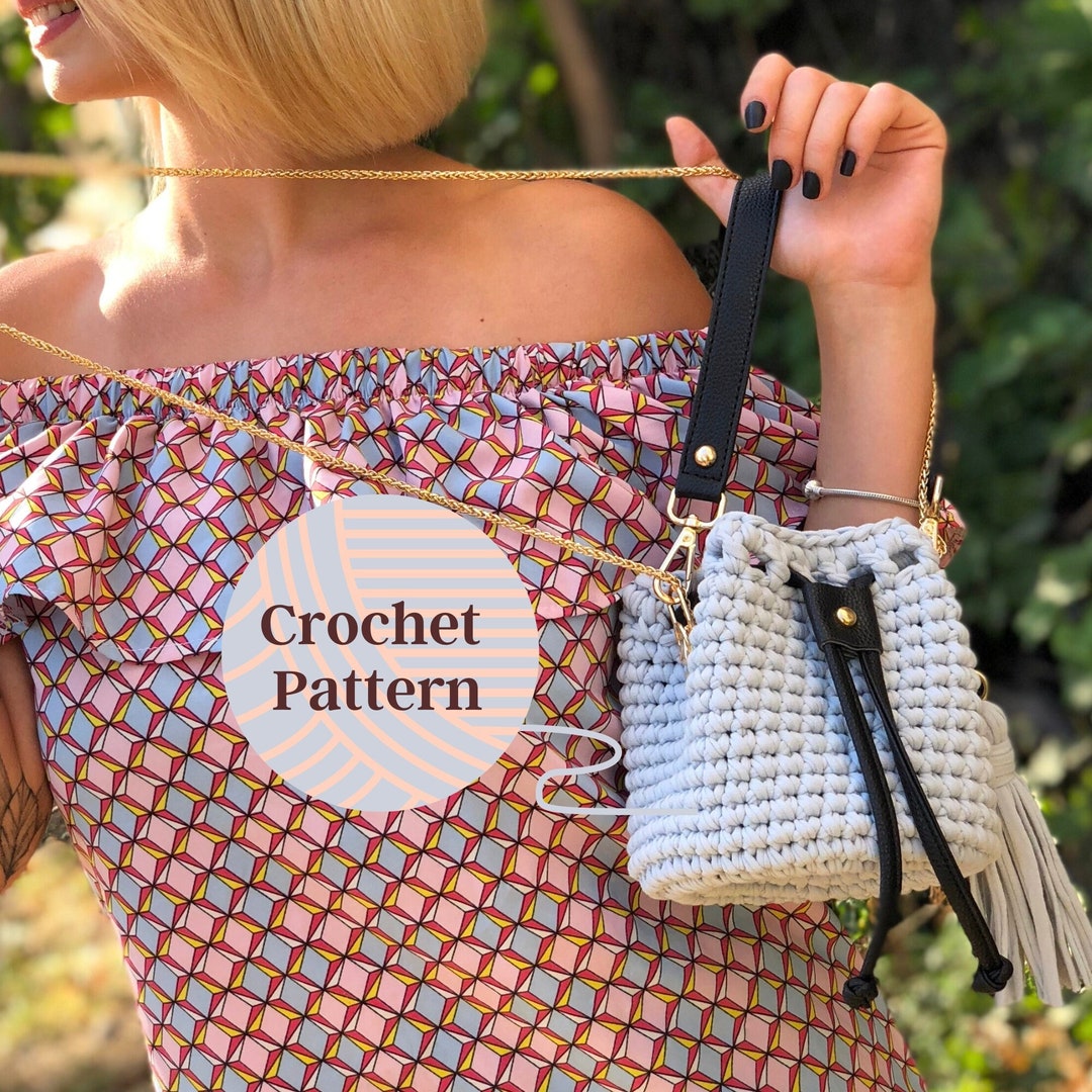 Crochet Bag Pattern, PDF Digital Detailed Crochet Purse Pattern, Bucket ...