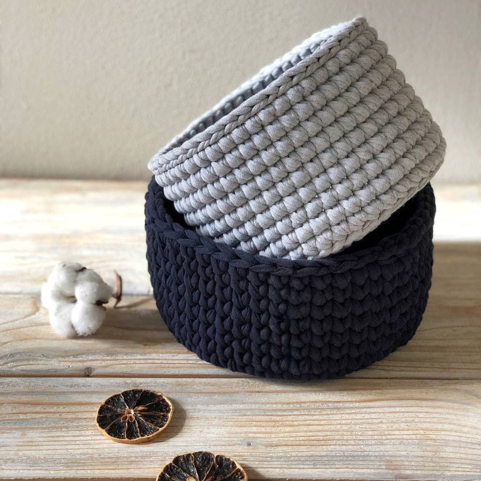 DIY Crochet Basket Pattern, PDF T-shirt Yarn Basket Tutorial, Simple ...