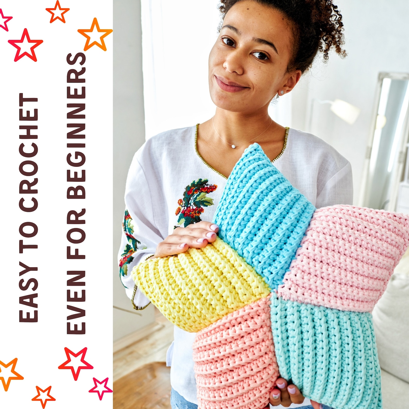 Crocheting Pattern Star Pillow, PDF Digital Pattern for Nursery ...