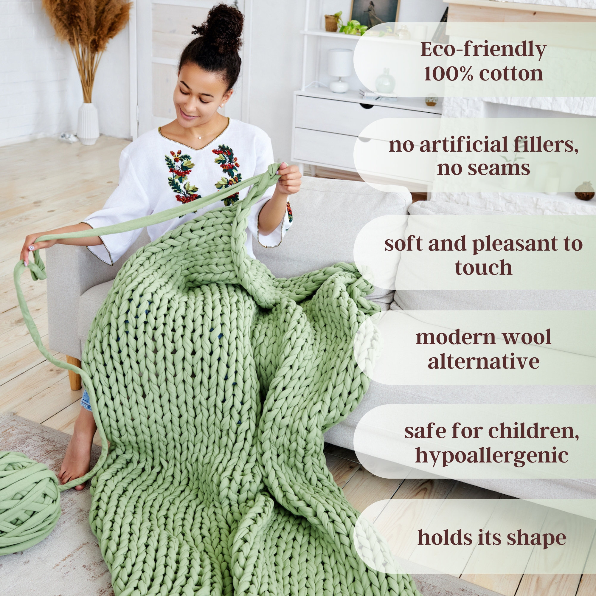 Giant Arm Knitting Yarn 1.5kg / 3.3lbs, Chunky Yarn, Super Bulky Yarn ...