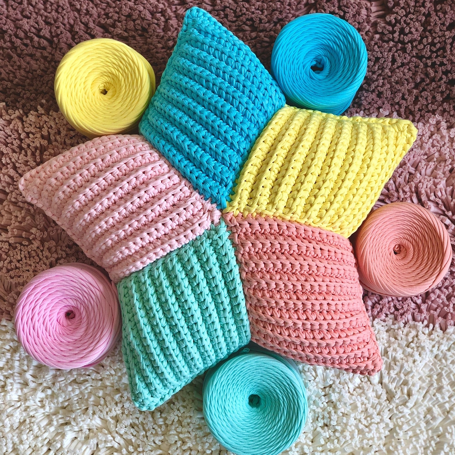 Crocheting Pattern Star Pillow, PDF Digital Pattern for Nursery ...