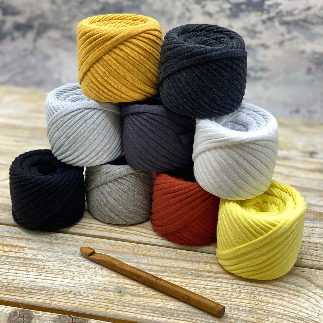 Tshirt Yarn Set of 9 Mini Yarn Balls for Crocheting, Knitting, Macrame ...