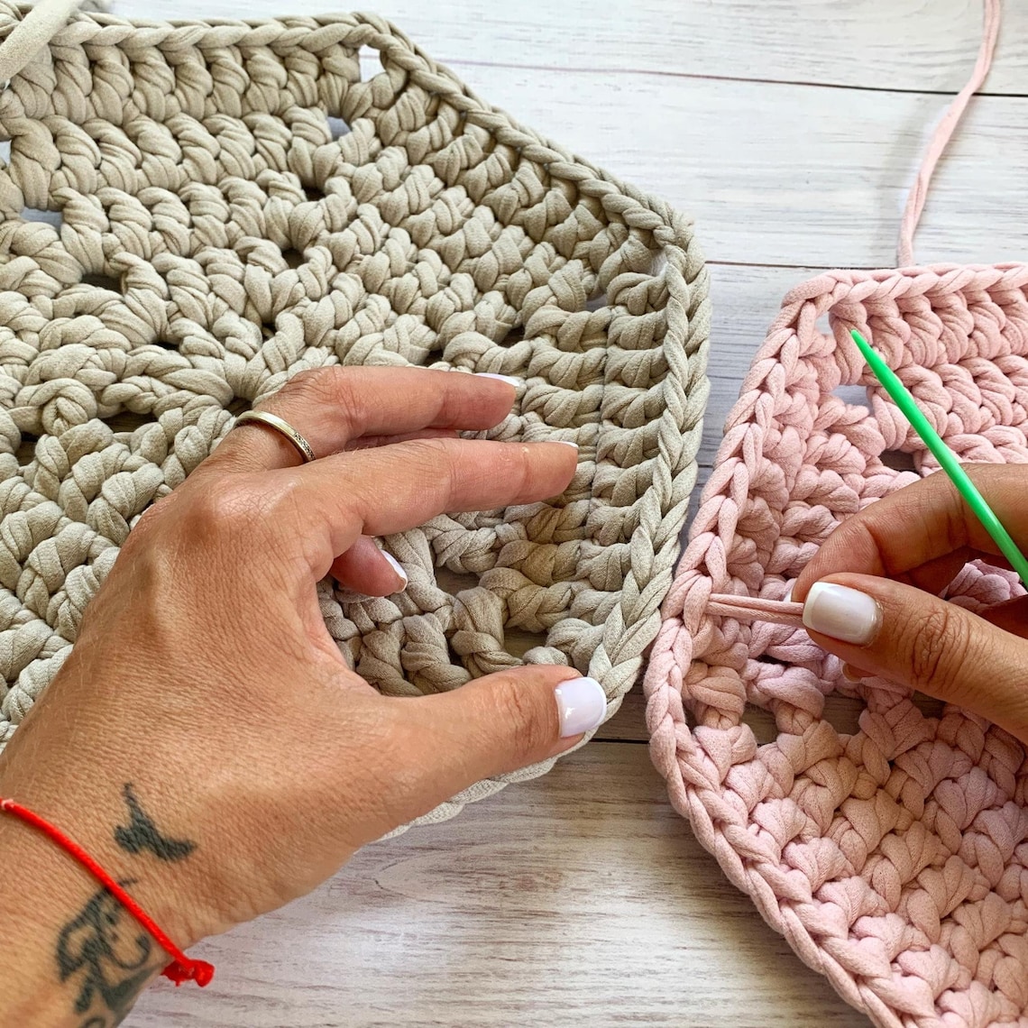 Crochet PDF Pattern Diamond Carpet, T Shirt Yarn Beginner Crochet ...