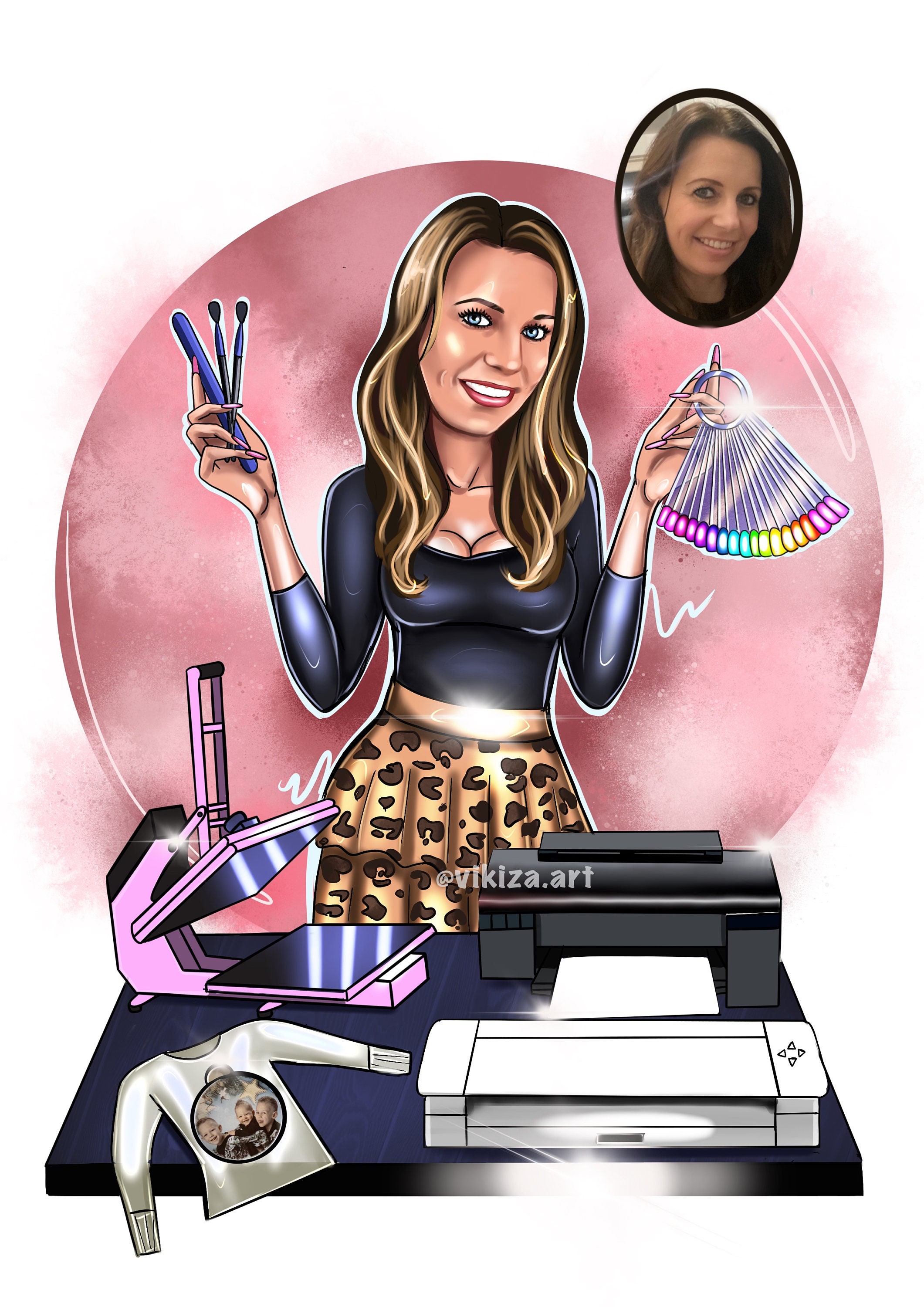 Cartoon Portrait Character Logo Logo Portrait Professional - Etsy