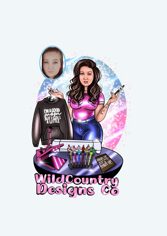 Cartoon Logo Portrait Maker Logo Craft Logo Design Digital - Etsy