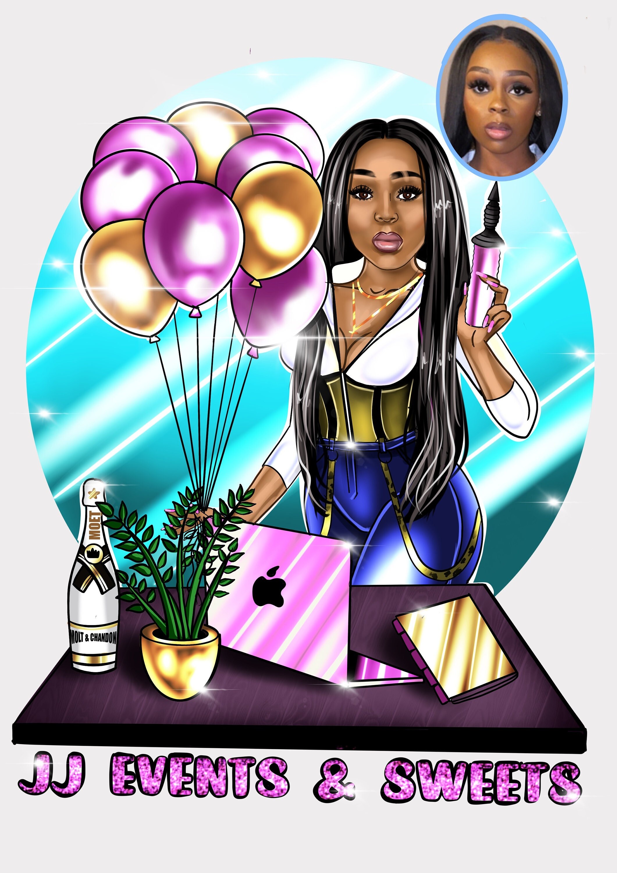 Custom Cartoon Logo Cartoon Portrait Logo Design Business - Etsy