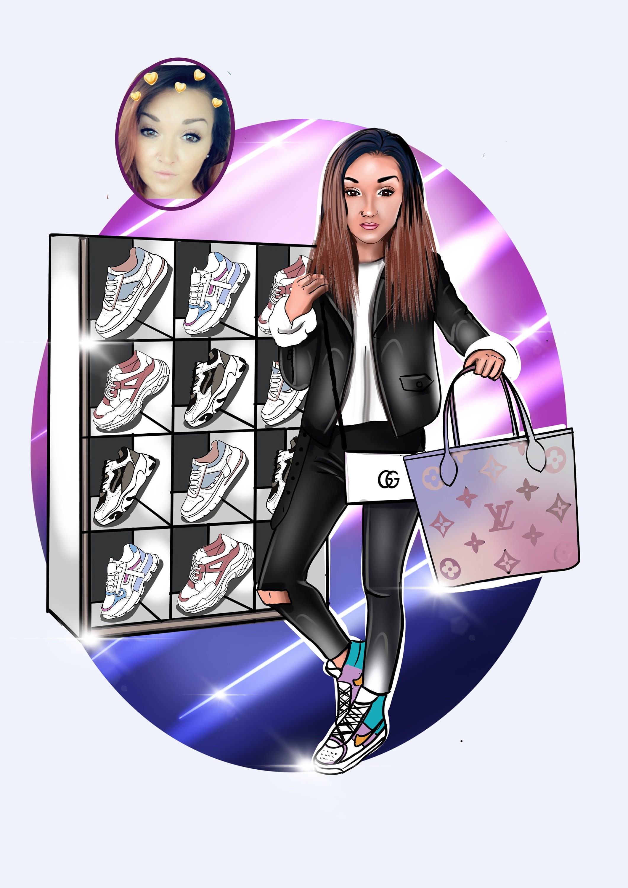 Cartoon Logo Logo Avatar Cartoon Portrait Portrait Art | Etsy