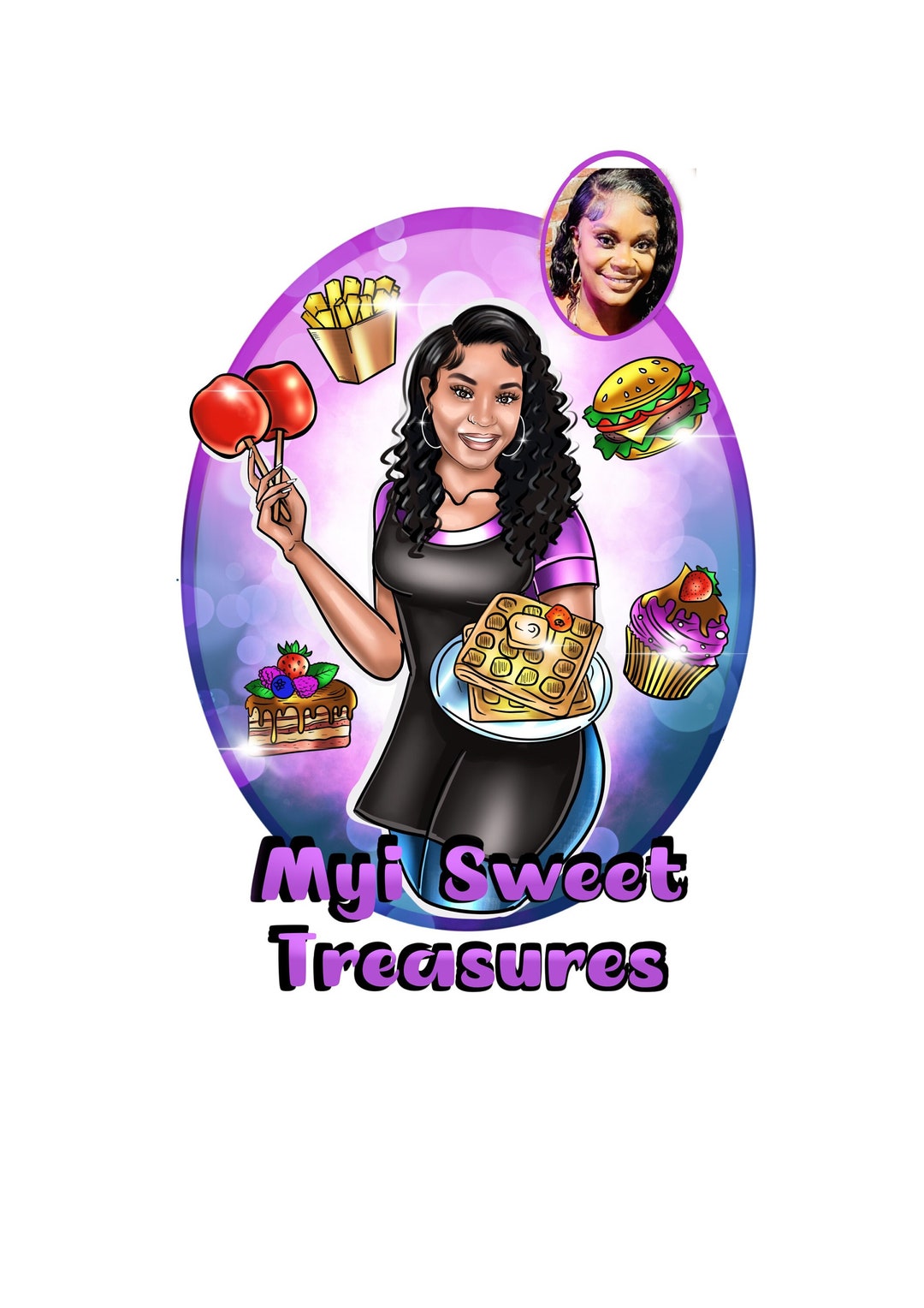 Custom Chef Cartoon Logo: Food Business Portrait (digital) - Etsy