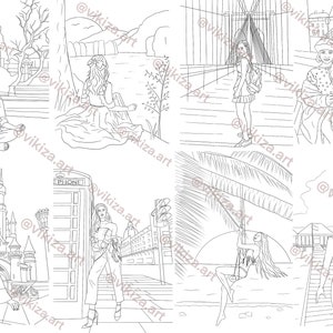 Fashion Coloring Book Fashionable Illustrations for Coloring - Etsy