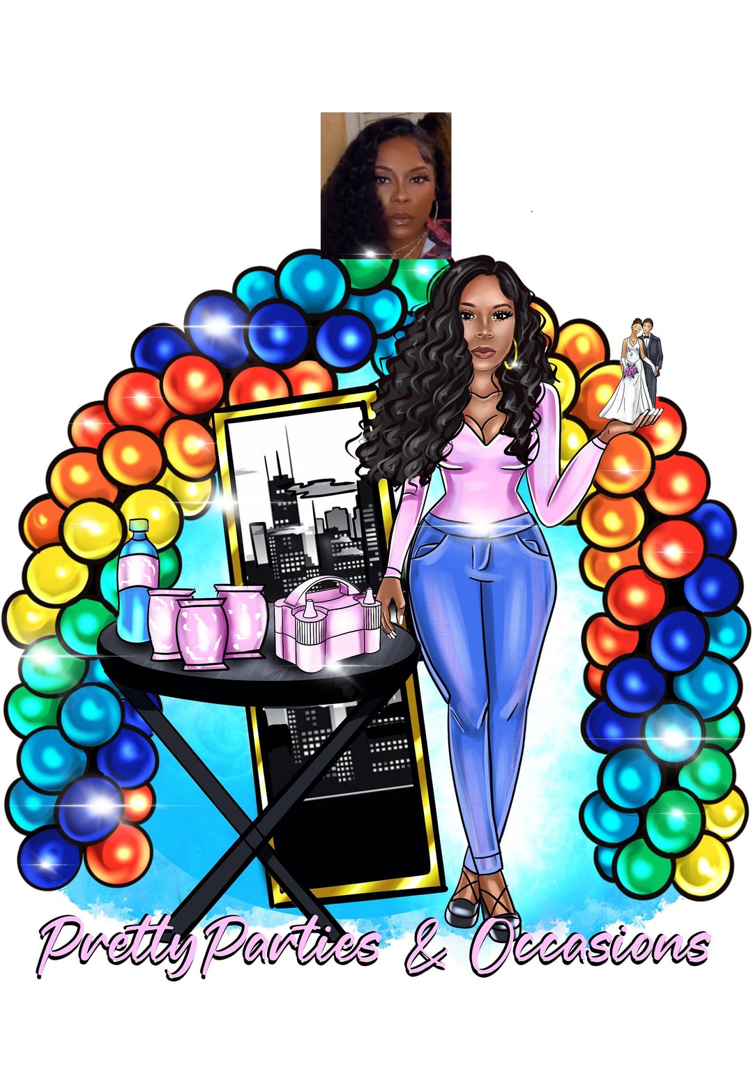 Event Planner Logo, Balloon Logo, Crafter Logo Design, Wedding Planner ...