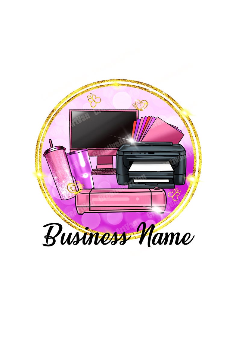 Cartoon Business Logo Portrait: Cricut Crafter Design (digital File) - Etsy