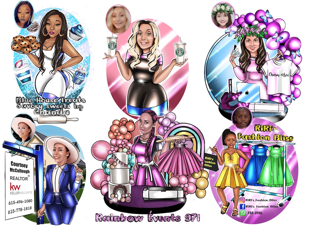 Cartoon Logos for Business. Cartoon Characters. Logo. - Etsy