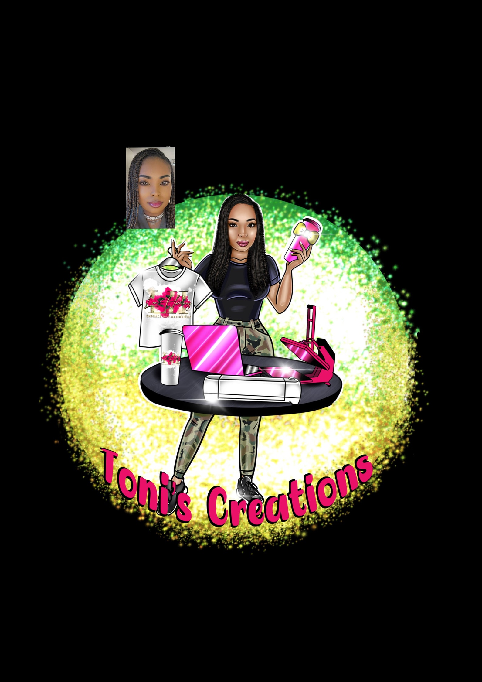 Custom Cartoon Logo Portrait: Small Business Branding (digital Hand ...