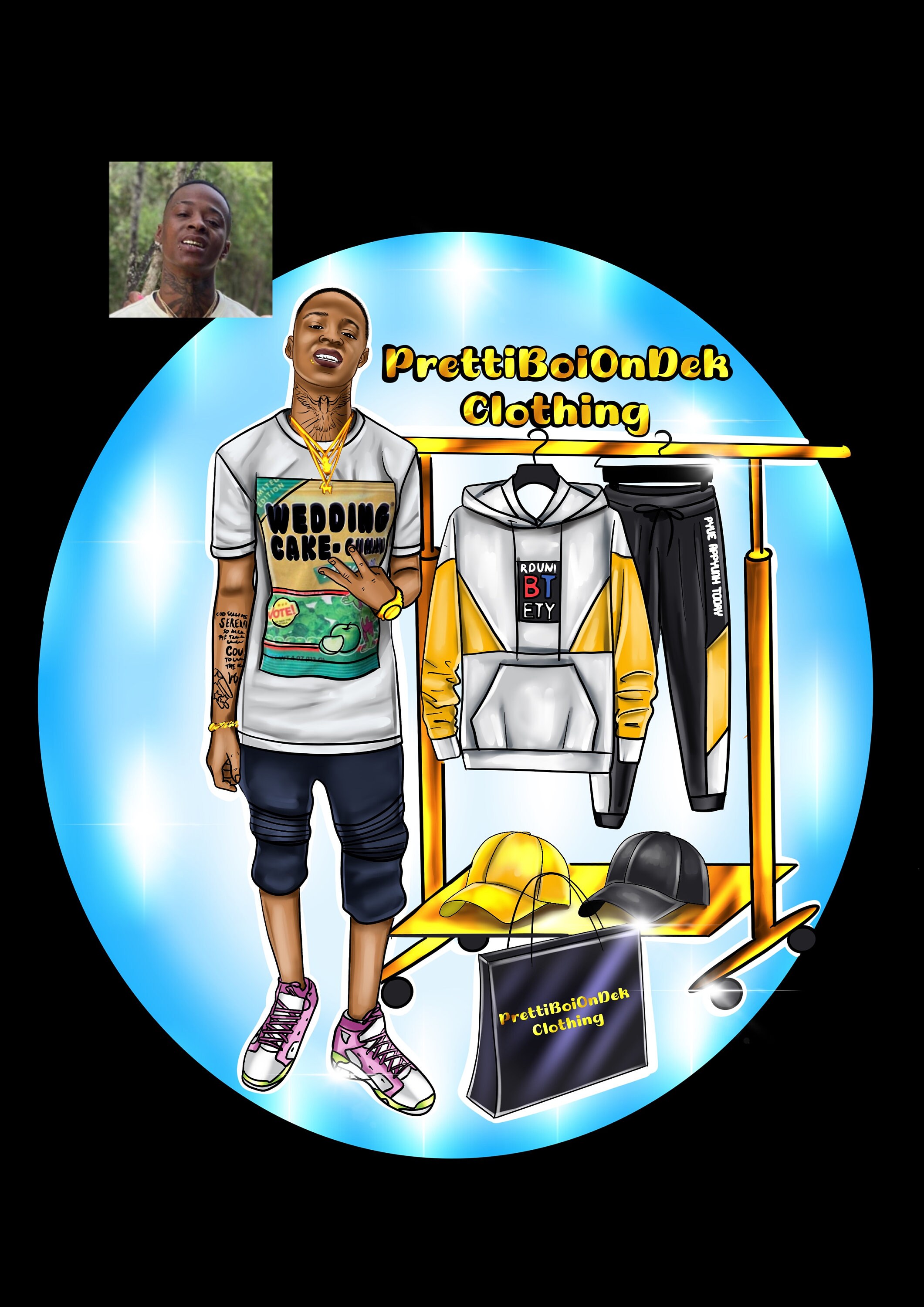 Custom Man Portrait Logo Design: Business & Social Media (digital ...